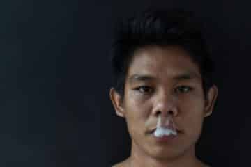 How to do French inhalation step by step: Soking Papper